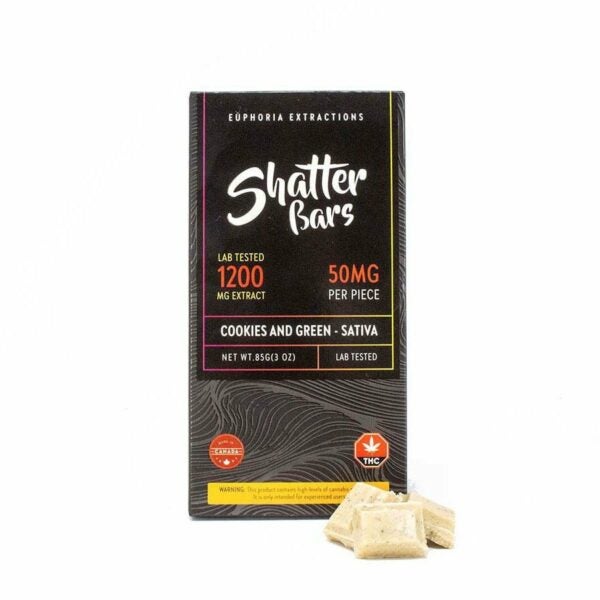 Shatter Bars (Euphoria Extractions) - 1200mg - fvbuds