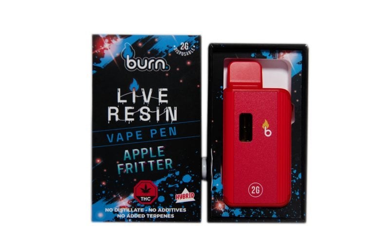 Buy Burn Live Resin Disposable Vapes – Apple Fritter (Hybrid) (2 Gram ...